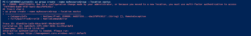Solution - Azure Resource Group Create Error In Power Shell